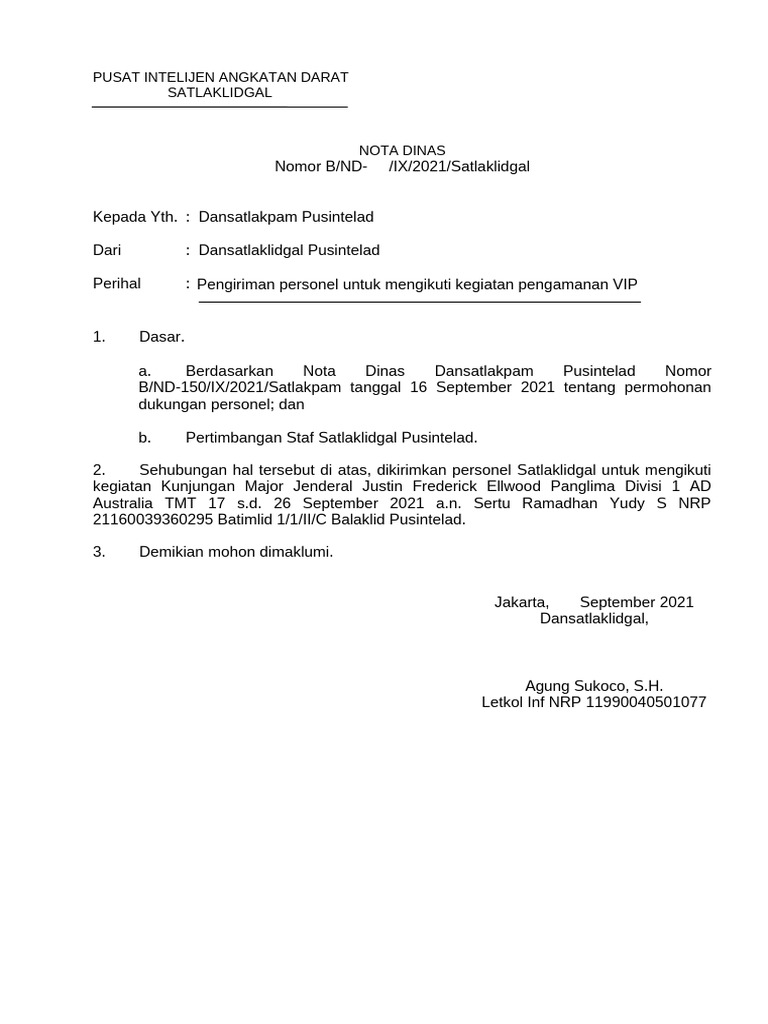Contoh Nodis | PDF