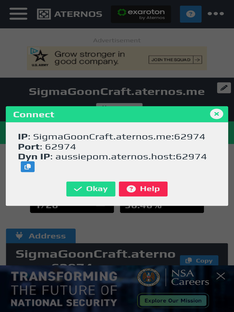 Server Aternos Free Minecraft Server | PDF