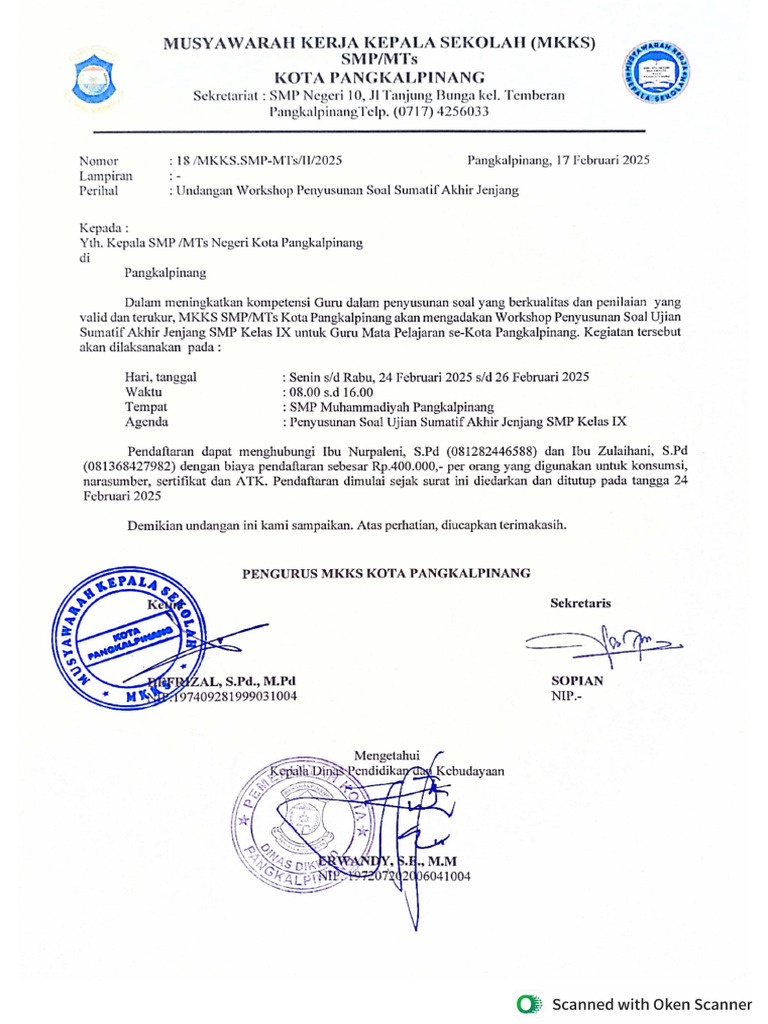 Surat Tugas Dan Undangan Workshop | PDF