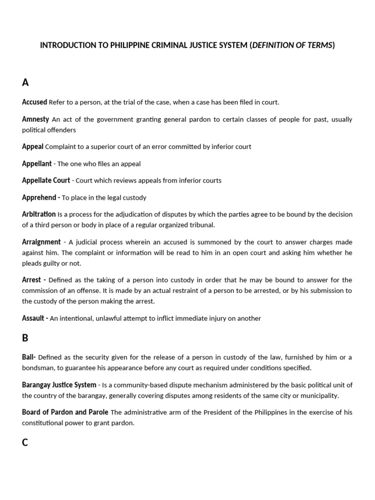 Introduction To Philippine Criminal Justice System | PDF | Probation ...