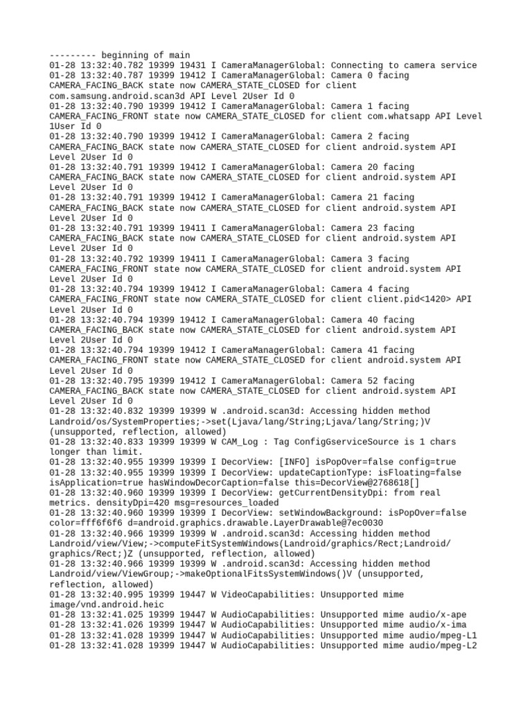Logcat | PDF | Java (Programming Language) | Android (Operating System)