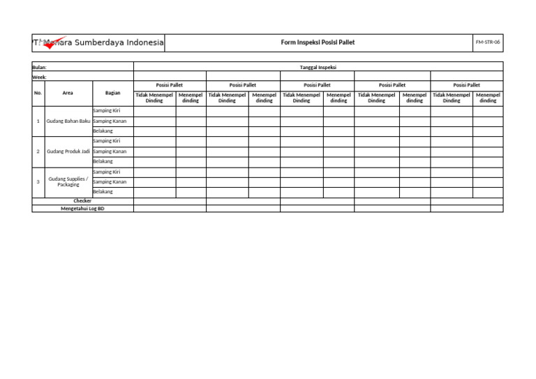 Copy of inspeksi posisi pallet | PDF