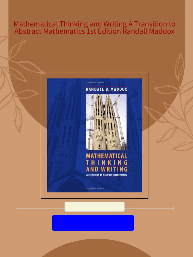 Full download Mathematical Thinking and Writing A Transition to ...
