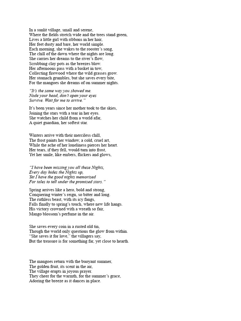 The Man Goes Away Poem | PDF