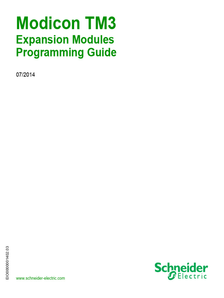 Modicon TM3 Expansion Modules Programming Guide | PDF | Relay | Programmable Logic Controller