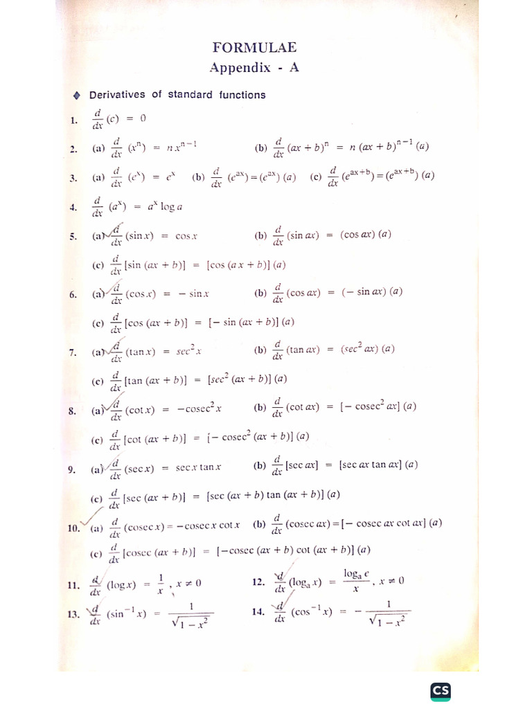 Maths Intergrals All Formulas | PDF