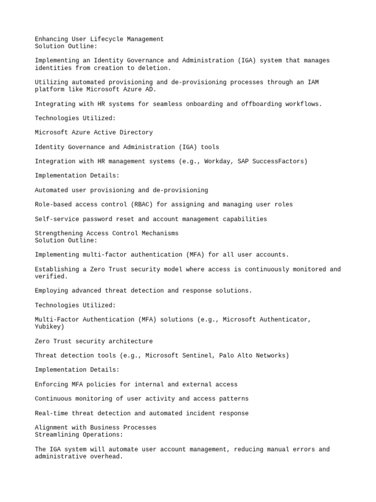 Enhancing User Lifecycle Management | PDF | Security | Computer Security