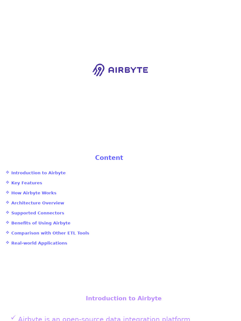 Airbyte: Open-Source Data Integration | PDF