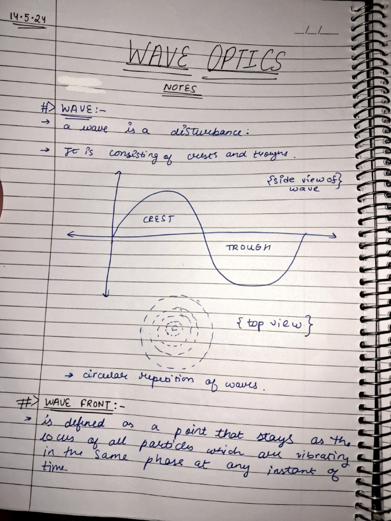 CH 10 - Wave Optics | PDF