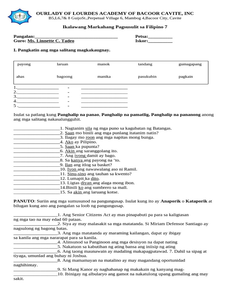 Filipino 7 | PDF