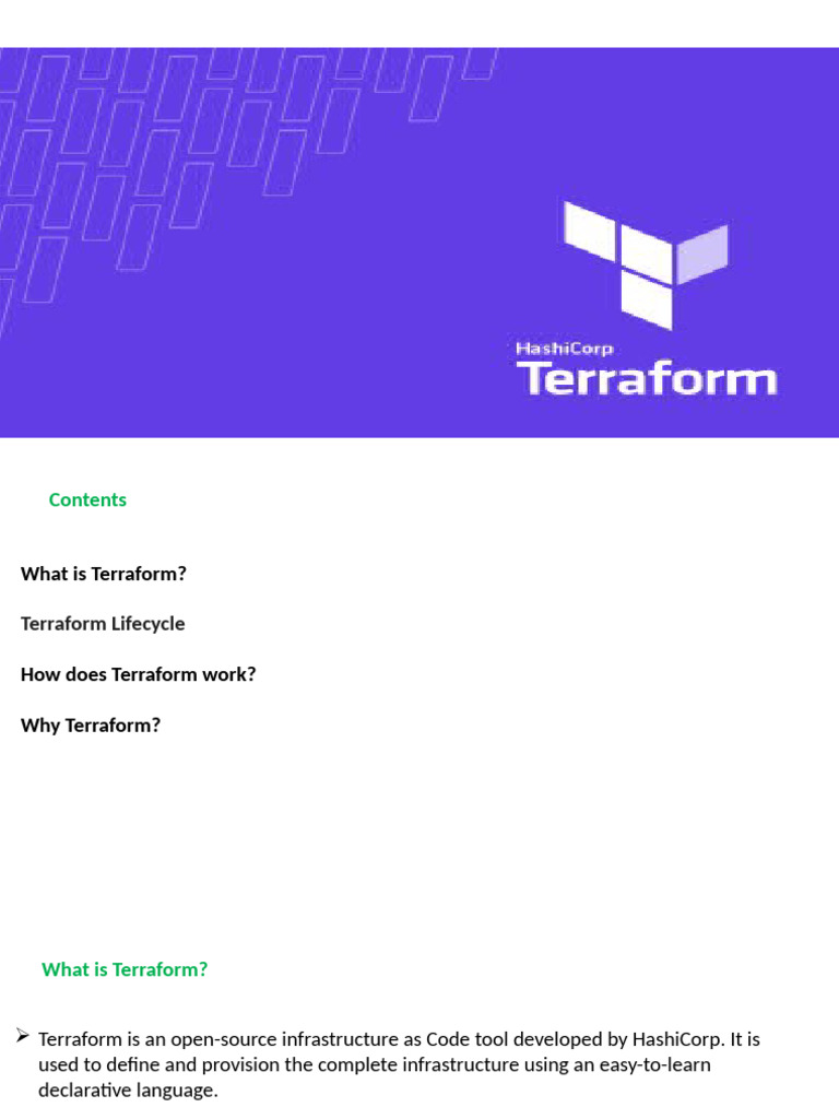Weekly Presentation - On Terraform | PDF