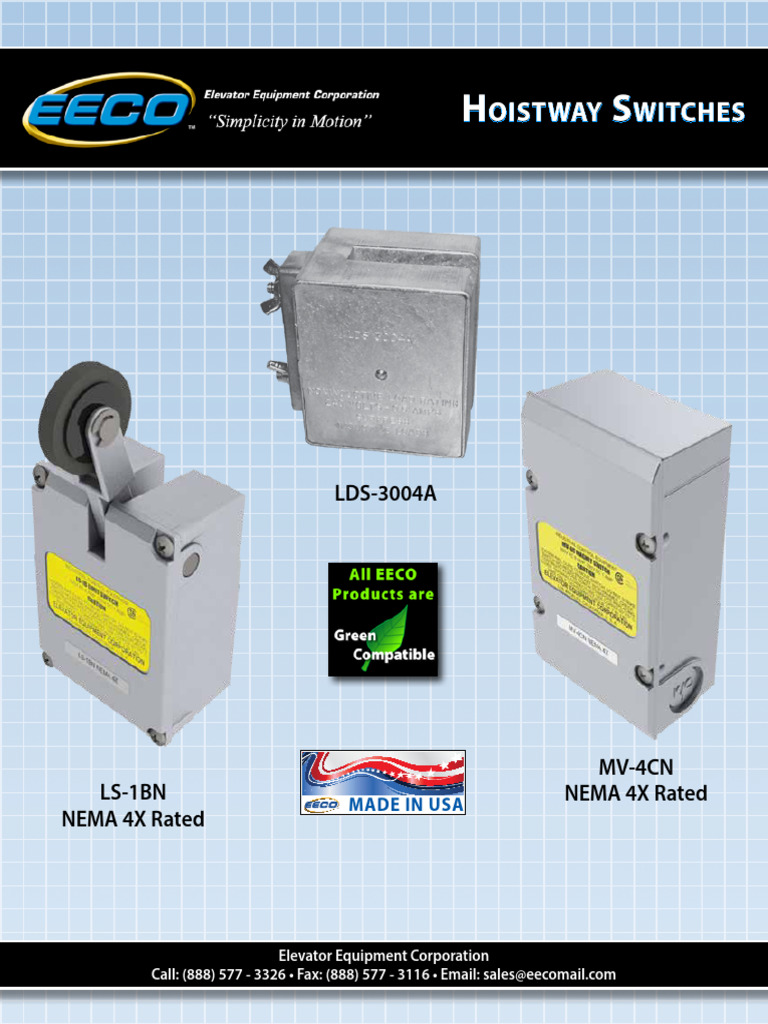 Elevator Hoistway Switches Overview | PDF | Switch | Elevator