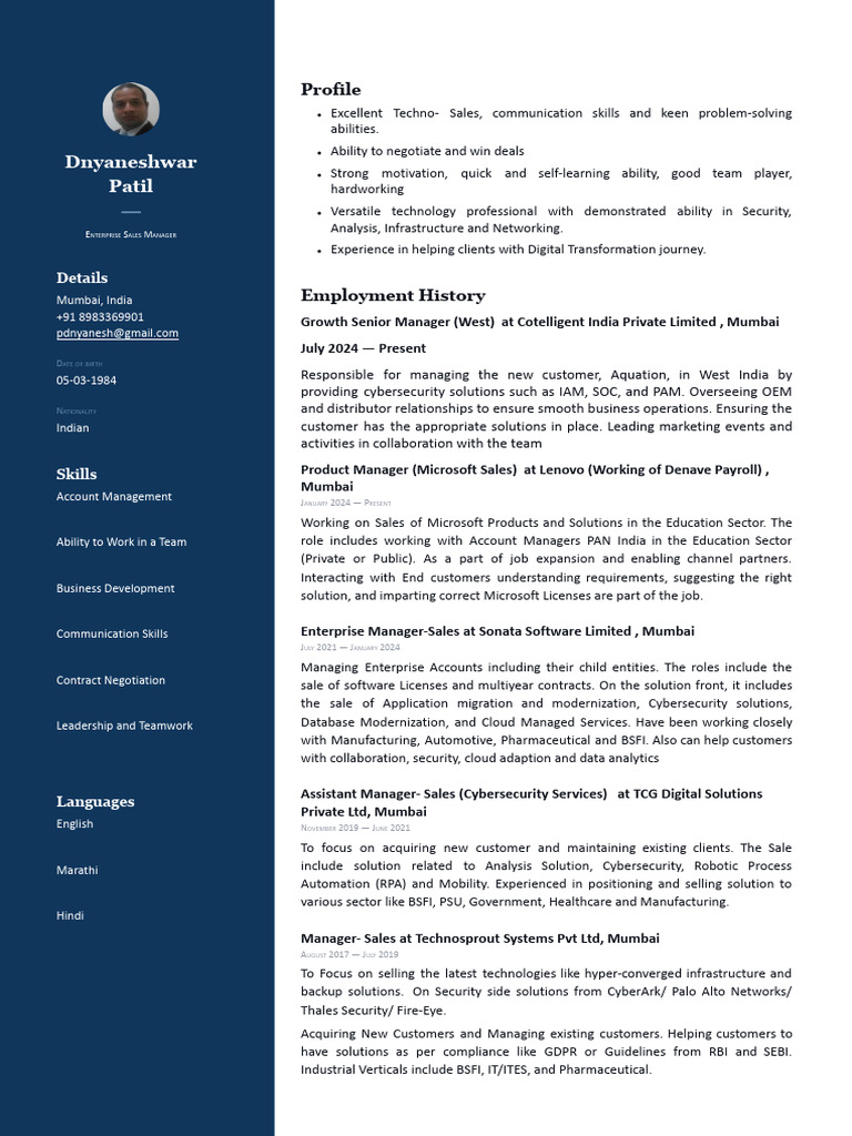 Naukri DnyaneshwarPatil (15y 0m) | PDF | Cloud Computing | Microsoft