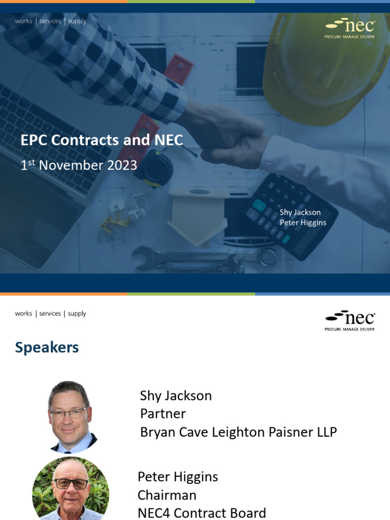 NEC-EPC-Contracts-and-NEC-Explained | PDF | Business