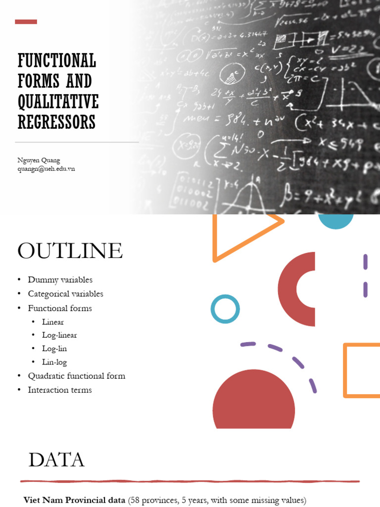 Lecture 3 - Functional Forms | PDF | Linear Regression | Mathematical And Quantitative Methods ...