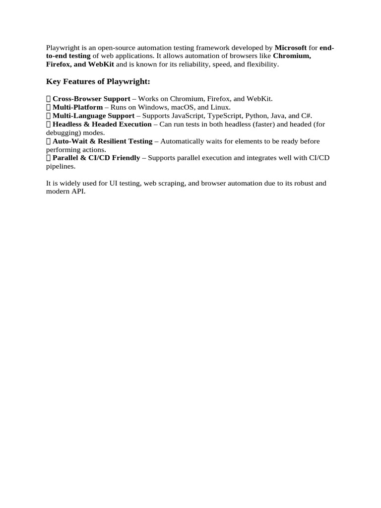 Playwright Is An Open | PDF