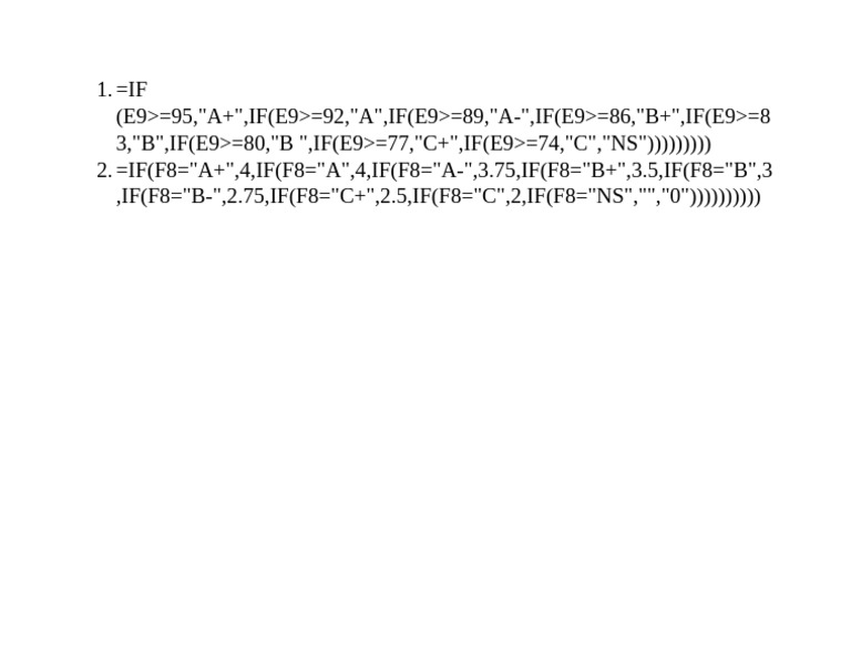 TVET Grade Formula | PDF