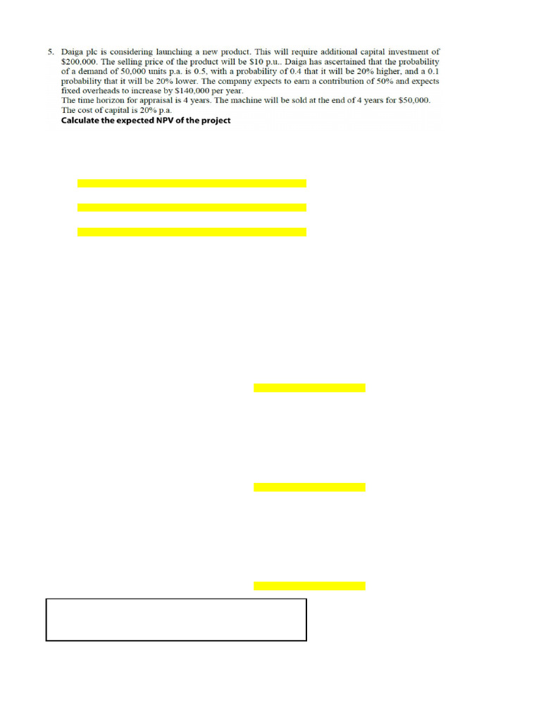 F9-Solution Final Exam p5 | PDF | Net Present Value | Business Economics