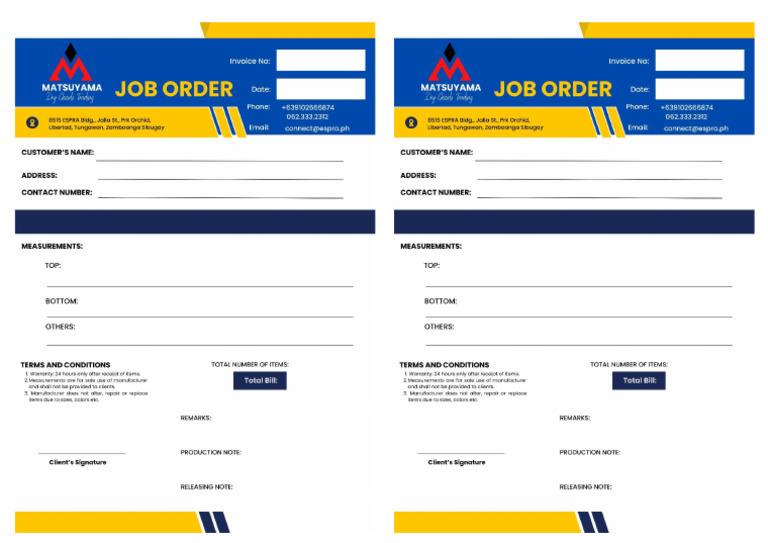 Job Order | PDF