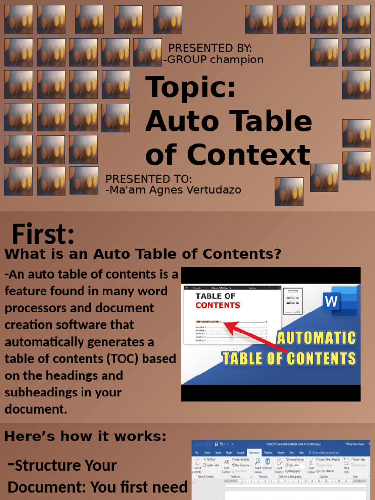 Auto Table of Contents | PDF | Microsoft Word | Software