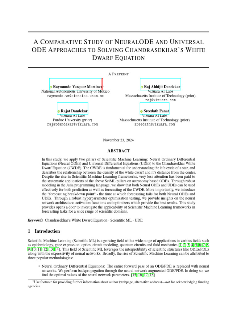 Neural ODE vs UDE for White Dwarf Equation | PDF | Partial Differential ...