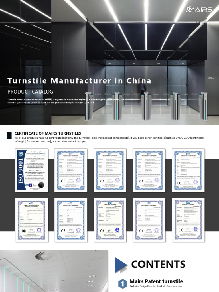 Mairs Turnstile Catalog | PDF | Mains Electricity | Electric Motor