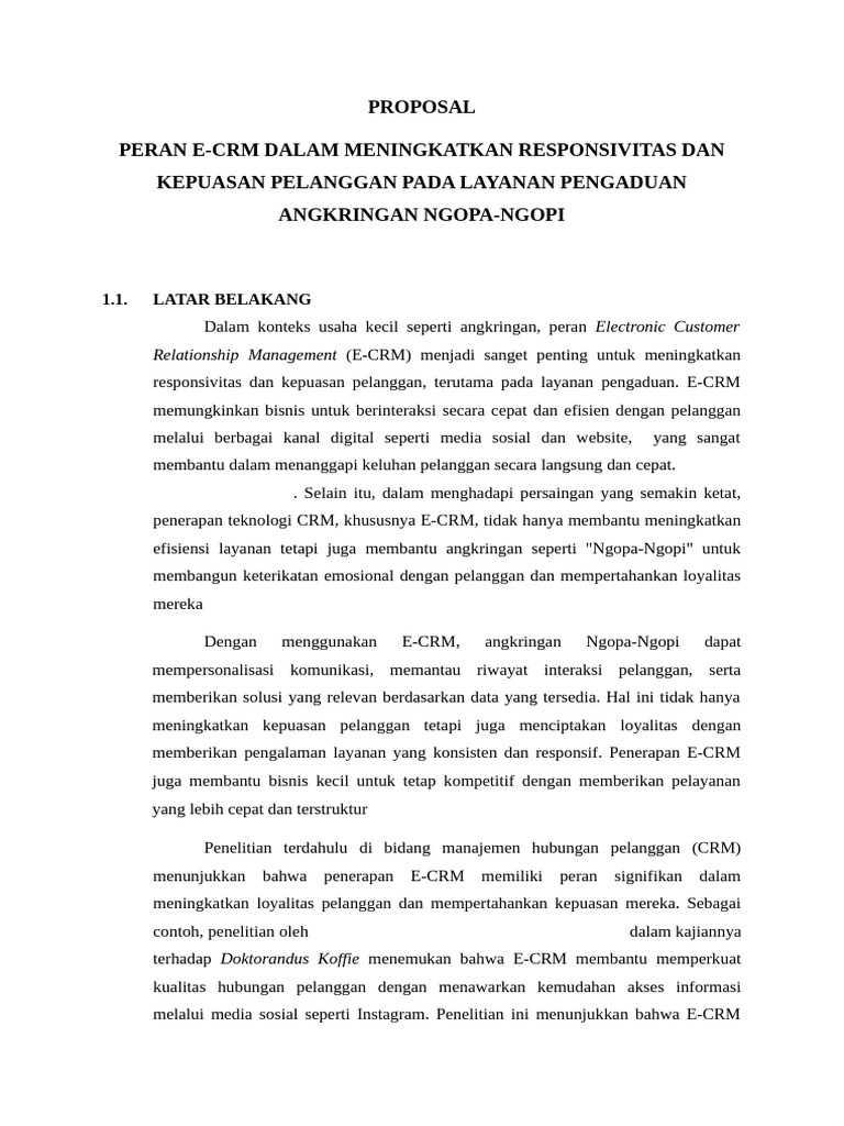 Proposal Ecrm New | PDF