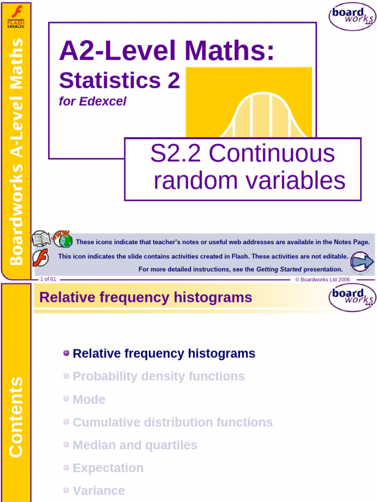 S2.2 Continuous Random Variables | PDF | Histogram | Mode (Statistics)