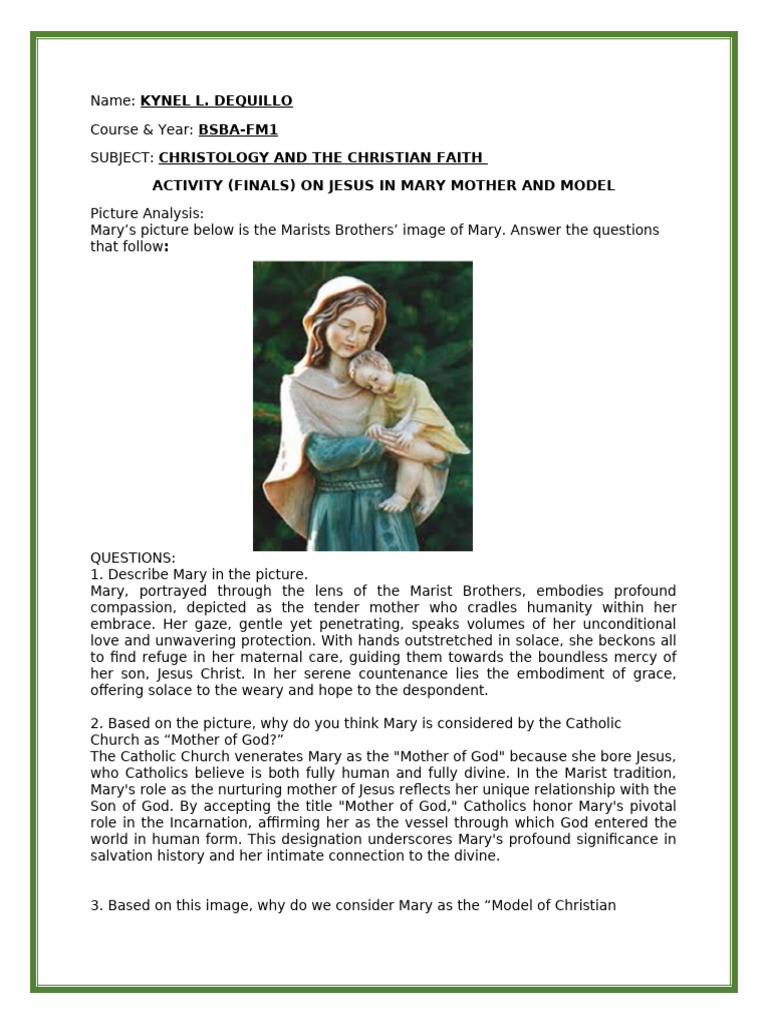 Dequillo Mary Mother | PDF