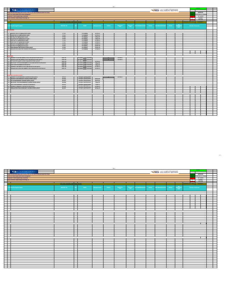 Ies-mep Shop Drawing Log Sheet (1) | PDF | Civil Engineering | Active ...