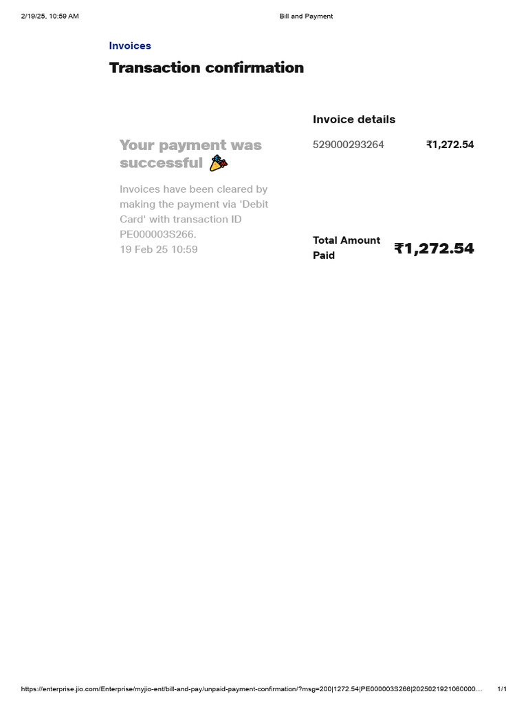 Bill and Payment | PDF