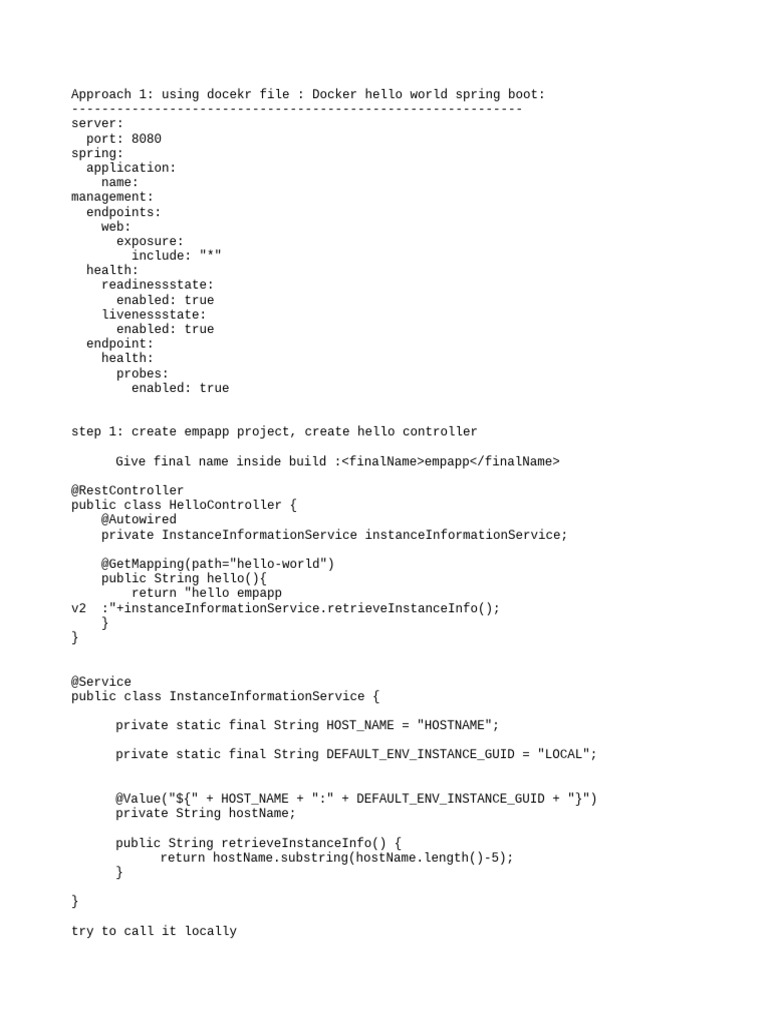 How To Create Spring Boot App and Run As Docker Container | PDF ...