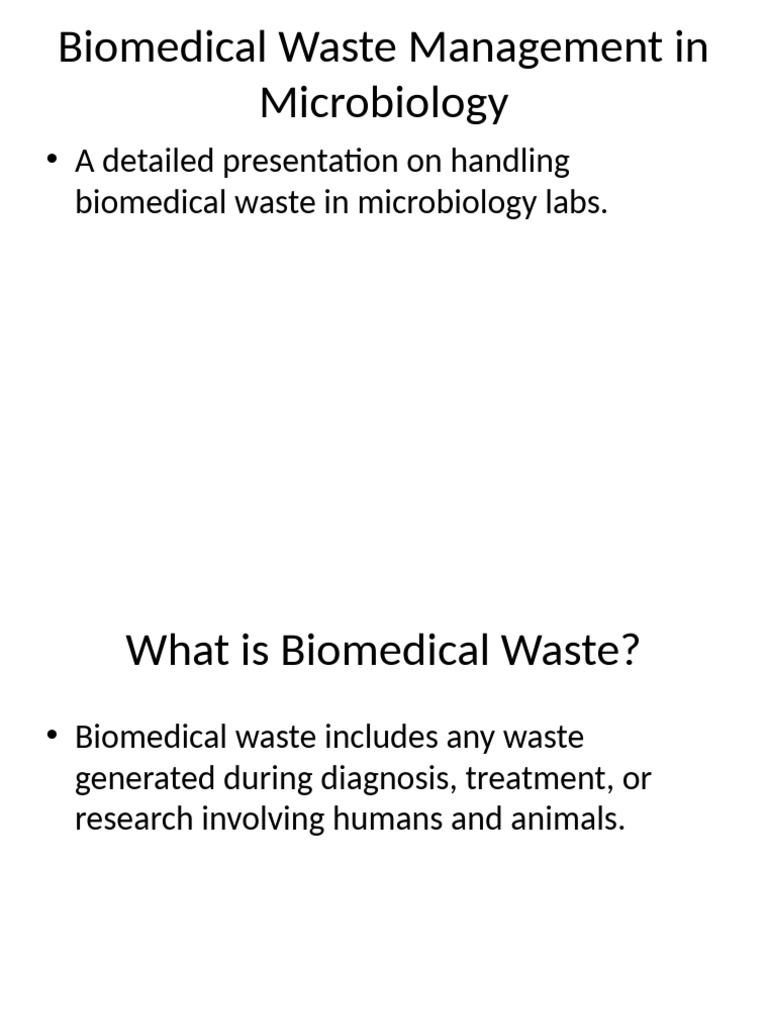 Biomedical Waste Pickup in Microbiology | PDF | Waste | Waste Management