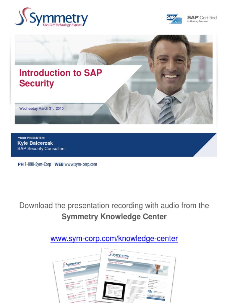 Symmetry - Introduction To SAP Security | PDF | Computers
