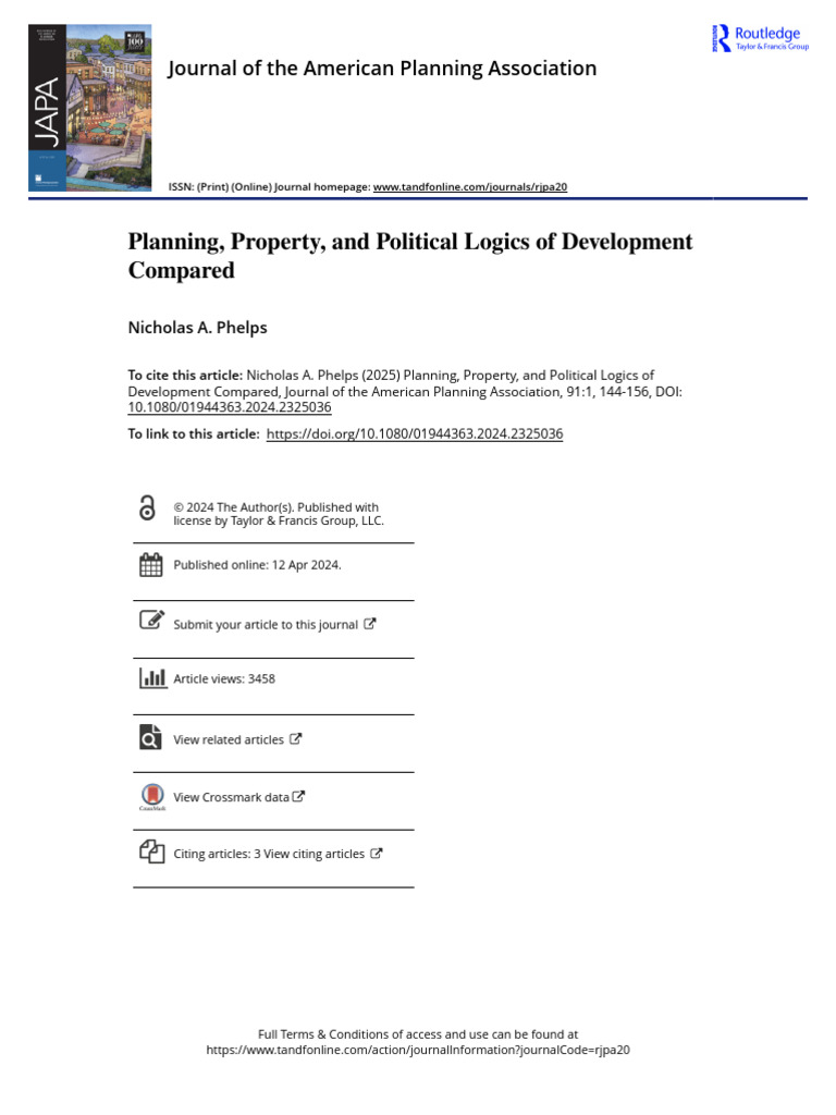 Planning and Property Development Insights | PDF | Urban Planning | Decision Making