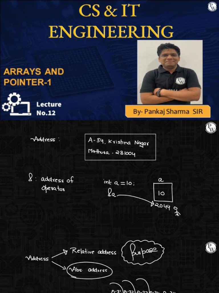 Arrays And Pointers 1 Lec 12 Class Notes Gate Crash Course 2023 Computer Science Gate Crash