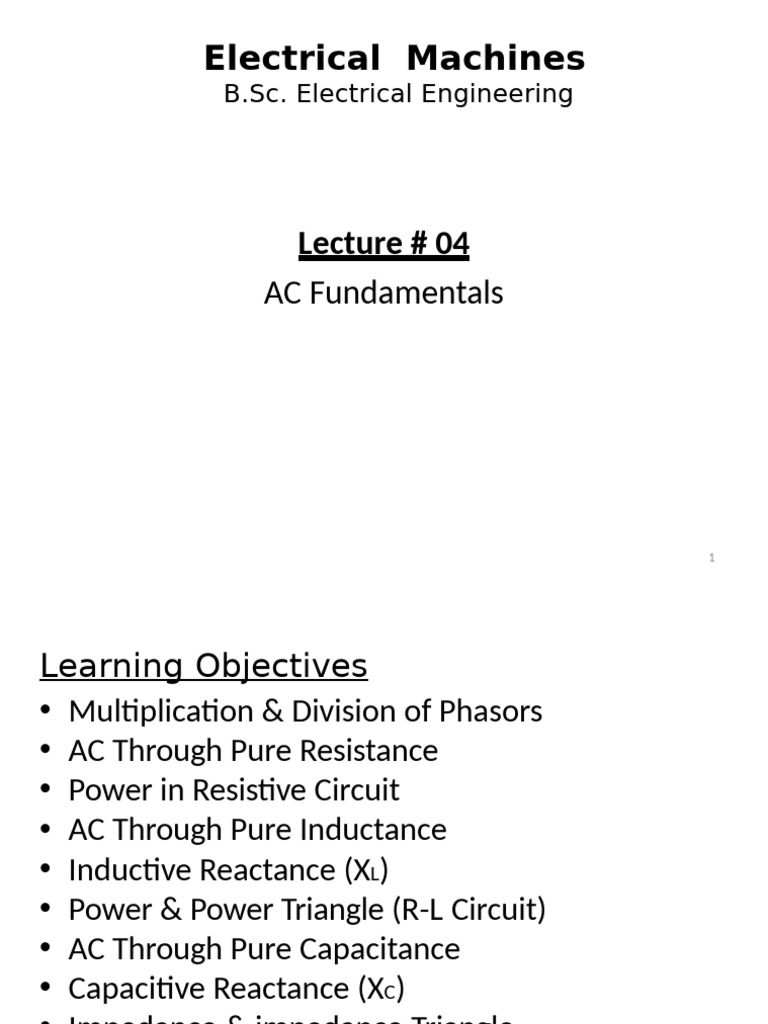 LEC - 4 (AC Fundamentals) | PDF