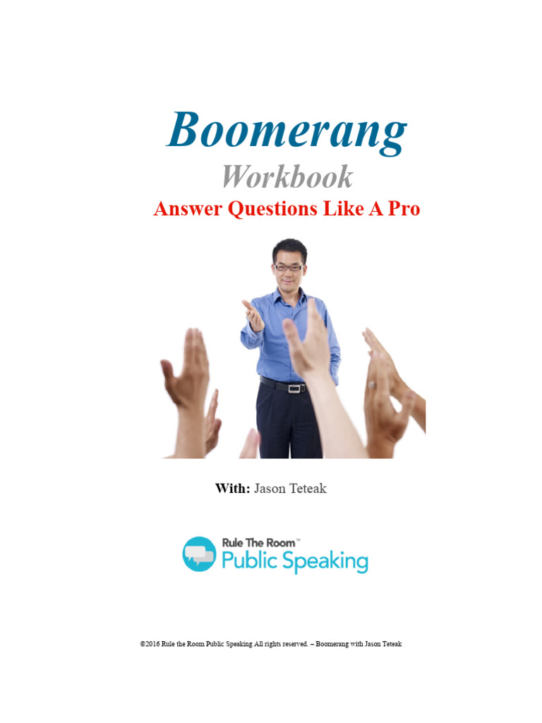 17. Boomerang-Workbook | PDF | Question | Public Speaking