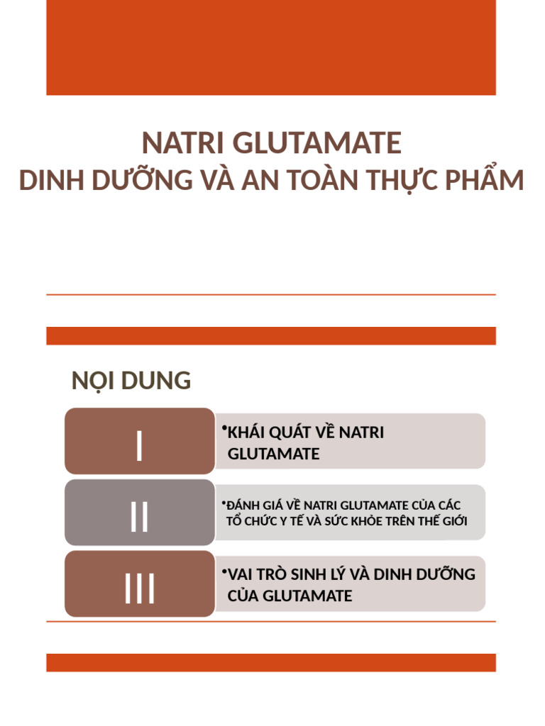 Natri glutamate - Dinh dưỡng và an toàn thực phẩm | PDF