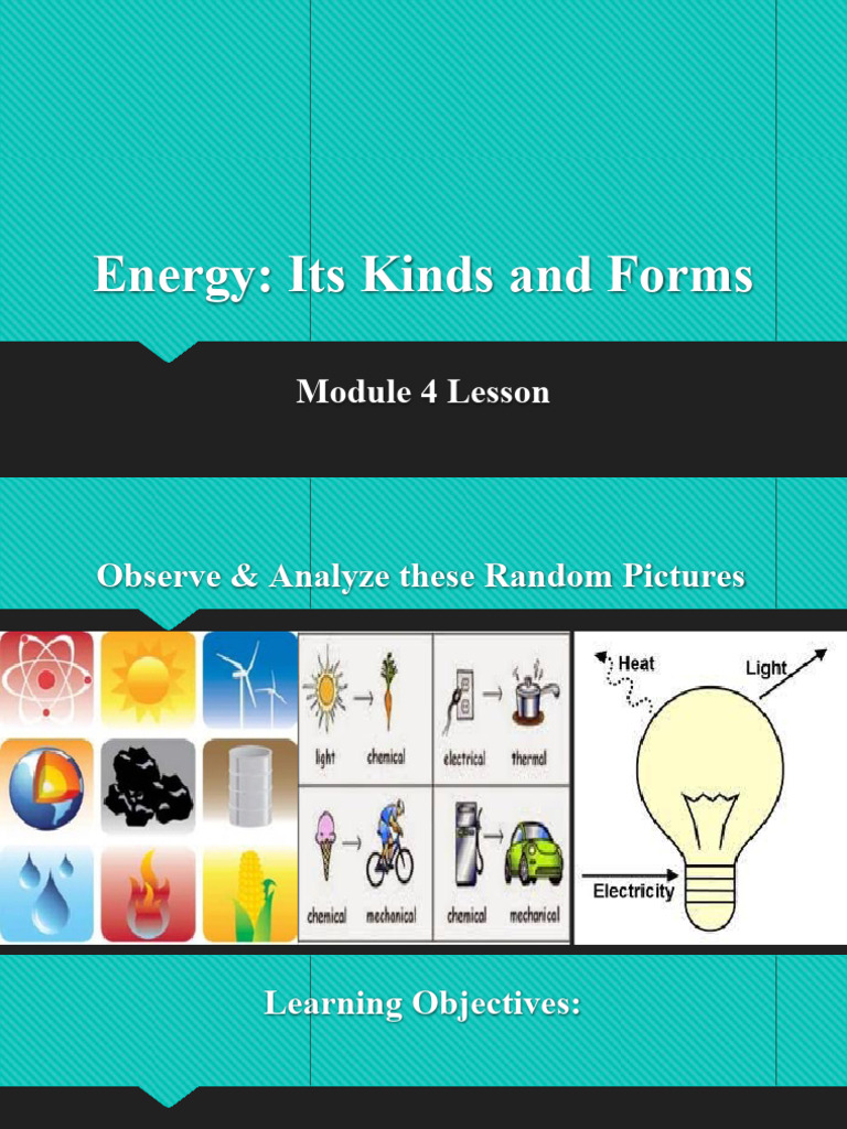Module 4-Energy Kinds &forms | PDF | Magnesium | Physical Quantities