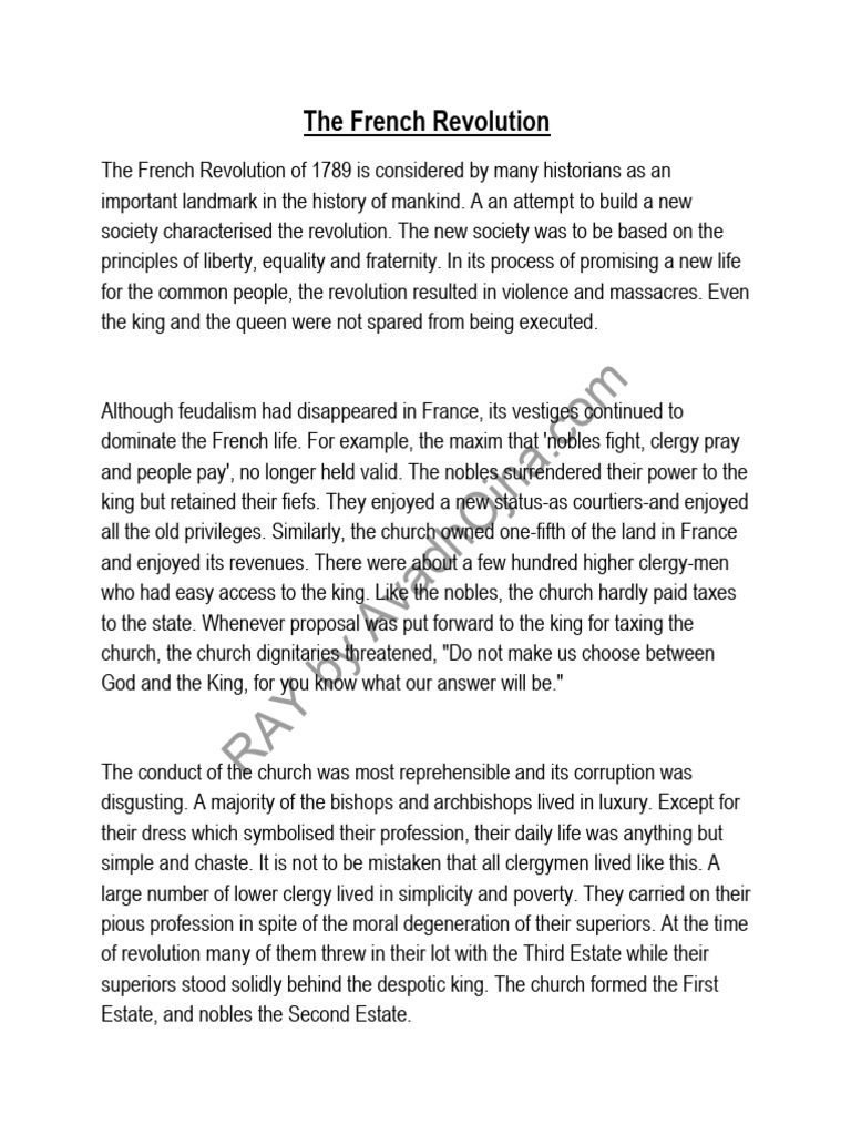The French Revolution | PDF | Atlantic Revolutions | France