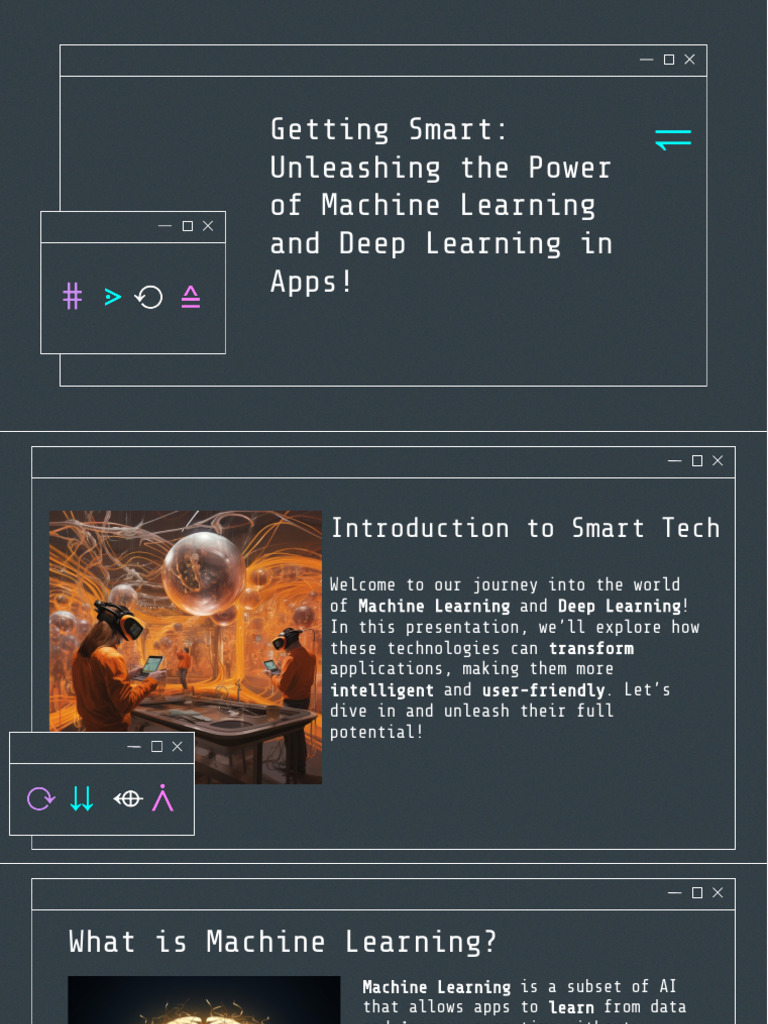 Slidesgo Getting Smart Unleashing The Power of Machine Learning and Deep Learning in Apps ...