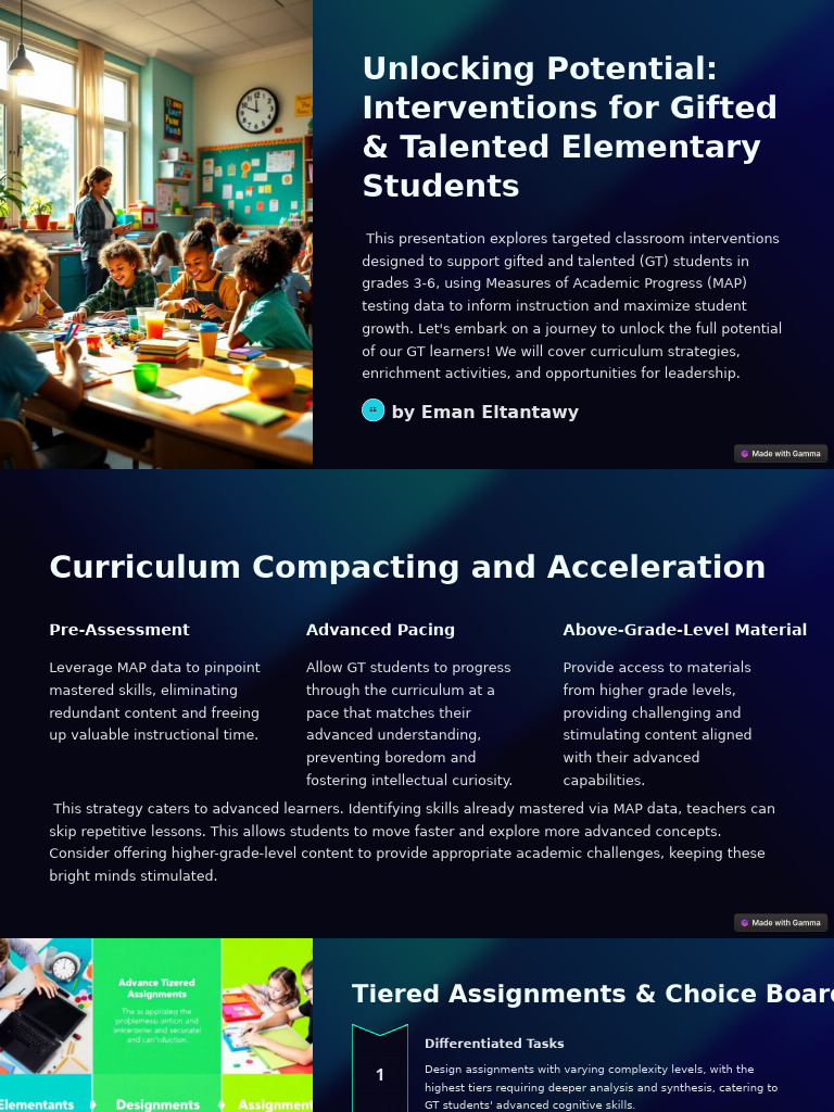 GT Student Interventions Guide | PDF | Gifted Education | Procedural ...