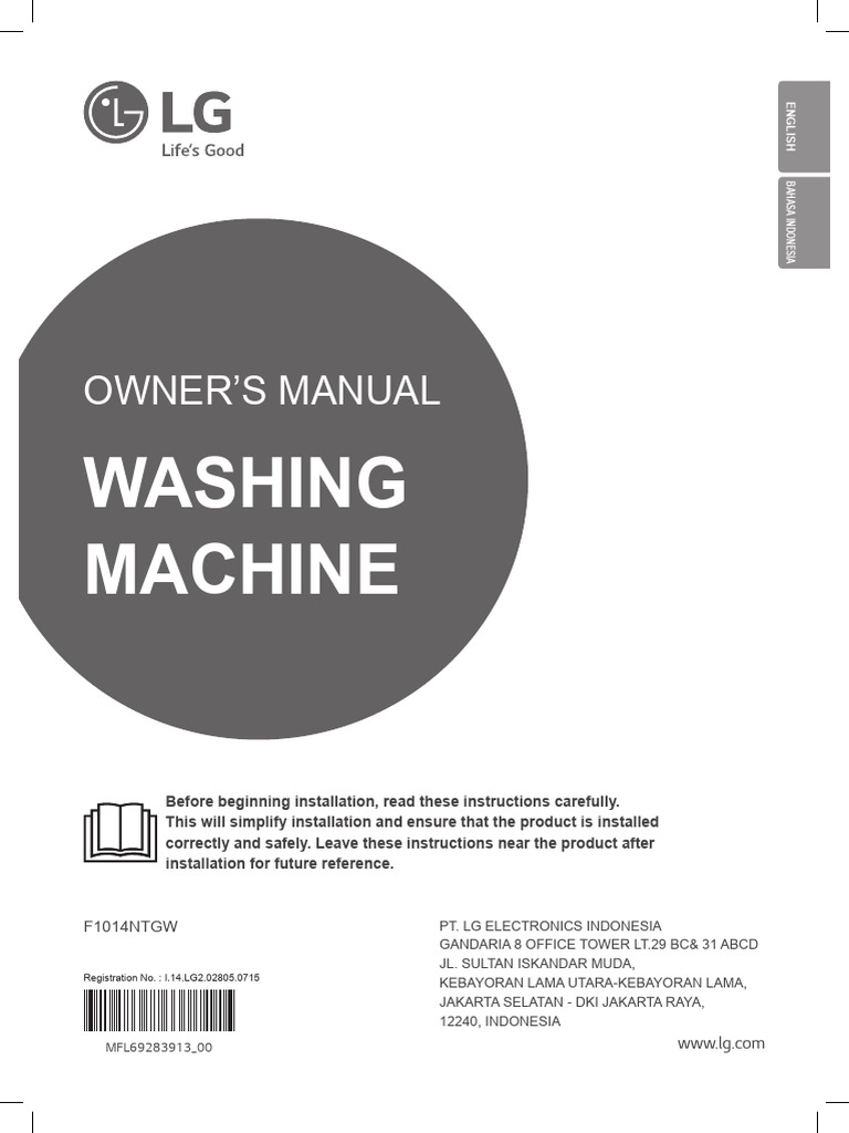 Buku LG Wash | PDF | Washing Machine | Tap (Valve)