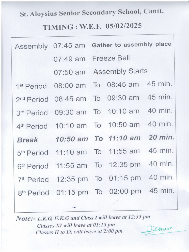 School Timing From 05 02 2025 | PDF