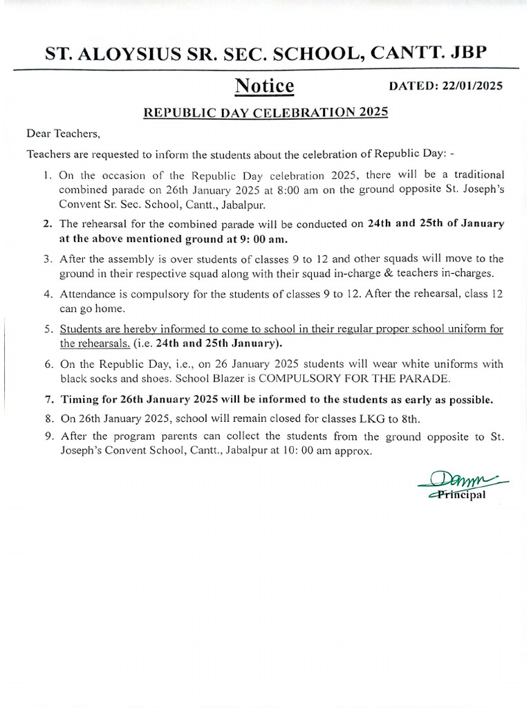Notice For Students | PDF