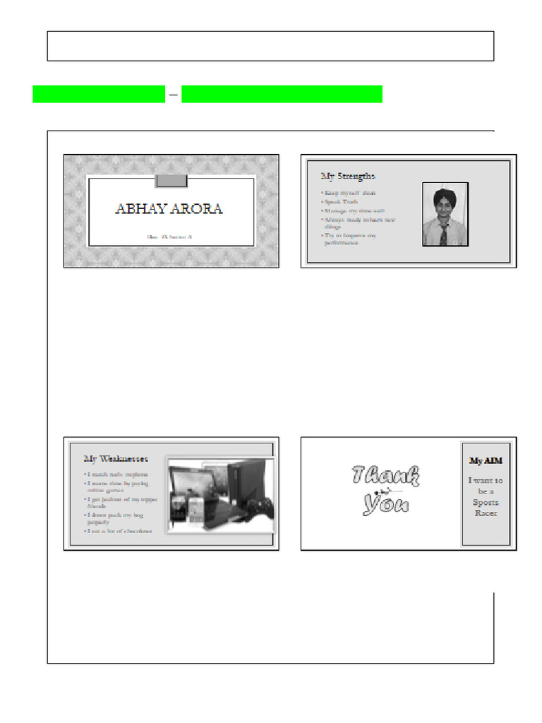 Class 9 Practical Output | PDF