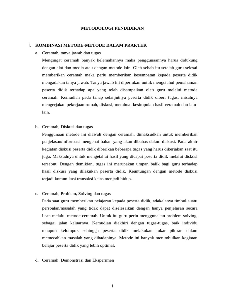 Metodologi Pendidikan | PDF
