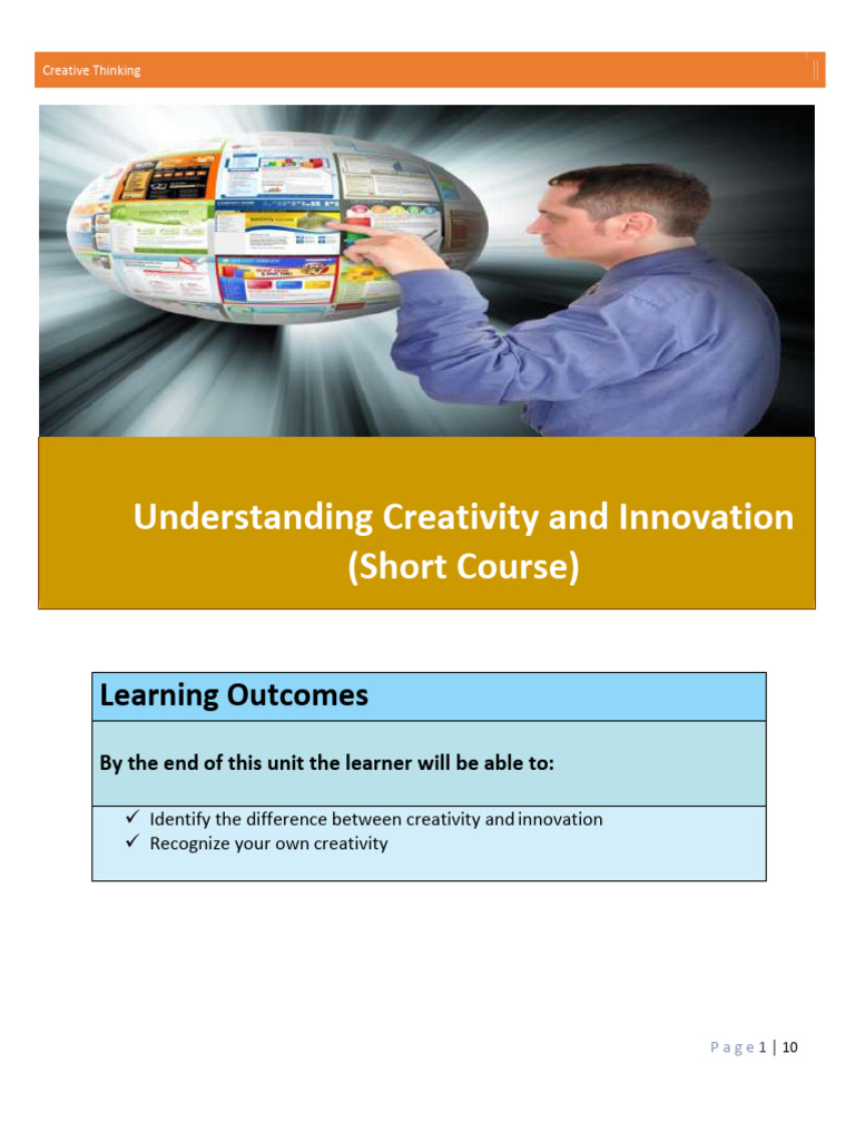 1623328071understanding Creativity and Innovation | PDF | Creativity | Mind