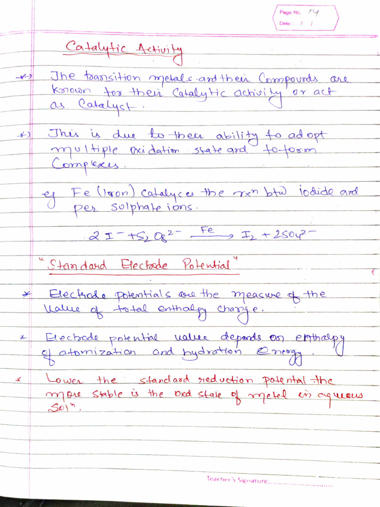 Chemistry 2 D Block | PDF